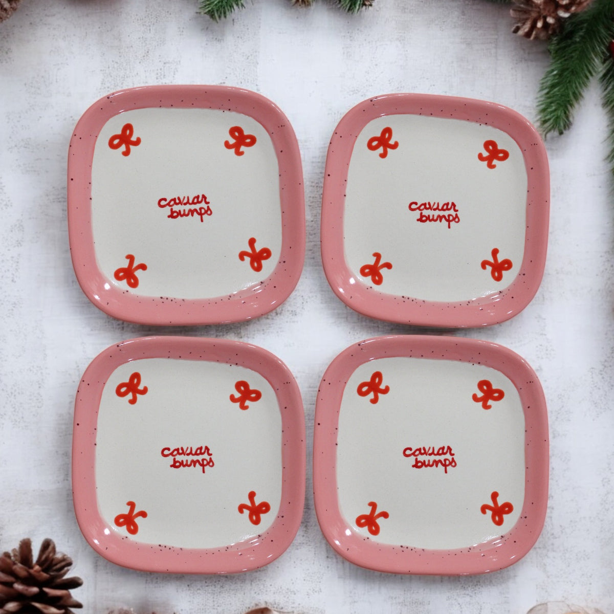 Retro "caviar bumps" Tiny Plates/Collection of Four– Caitlin Rounds ...